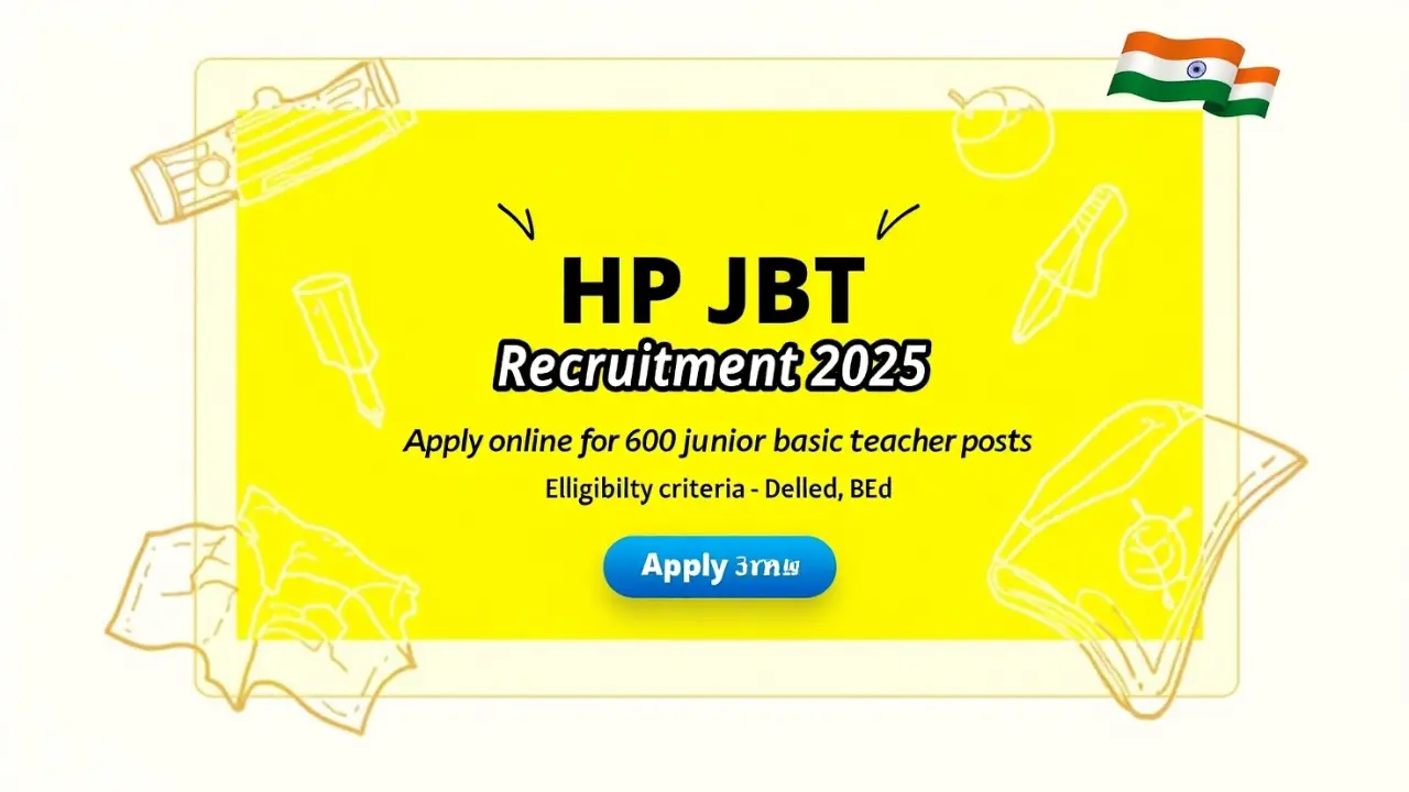 HP JBT Recruitment 2025 Apply Online for 600 post
